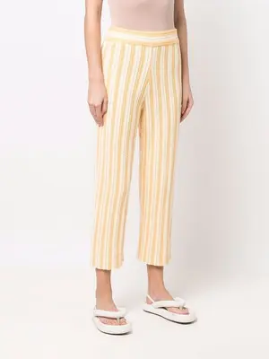 JIL SANDER Striped Cropped Trousers