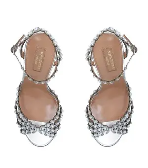 AQUAZZURA Tequila Sandals 105 - Silver