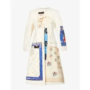 Sportmax Manisa Patchwork-appliqué Cotton Coat