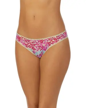 ON GOSSAMER Mesh Hip Bikini Bright Blooms