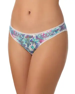 ON GOSSAMER Mesh Hip Bikini - Shadow Floral