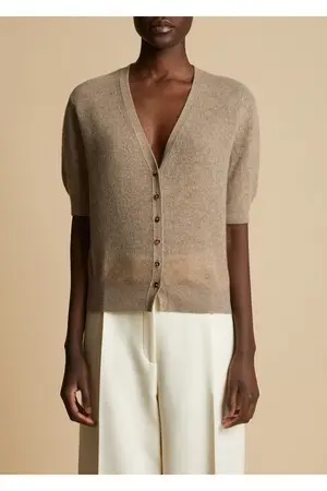 Khaite The Dianna Cardigan In Husk