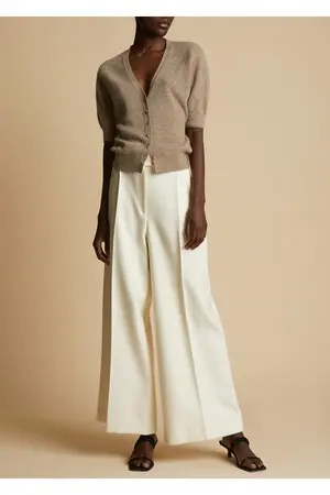 Khaite The Dianna Cardigan In Husk
