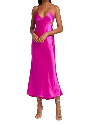 THE SEI Silk Bias-cut Slipdress Size