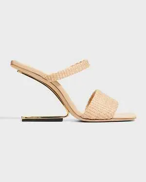 Cult Gaia Cult Gaia Rene Woven Heel Sandals - Natural