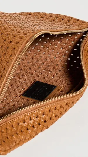 Clare V. Woven Leather Fanny Pack - Tan