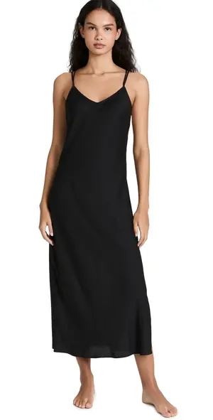 Honeydew Intimates Woven Lounge Dress - Black