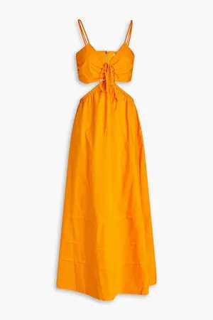 NICHOLAS Nicholas Cutout Cotton-Poplin Midi Dress