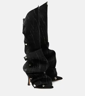 Y/project Printed Maxi Dress - Black