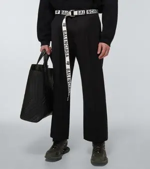 Balenciaga Sporty B Jacquard Belt - Black