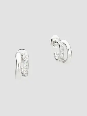 Pomellato Iconica 18k & Diamond Layered Hoop Earrings - One-color