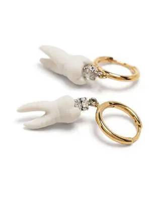 Simone Rocha Tooth Charm Hoop Earrings