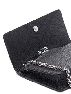 MAISON MARGIELA Four Stitches Pebbled Leather Wallet - Black