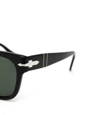 Persol Polished-effect Square-frame Sunglasses - Black