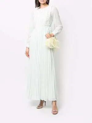 SELF-PORTRAIT Lace-trim Maxi Dress