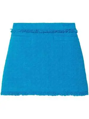 Proenza Schouler White Label Tweed Knitted Mini Skirt - Blue