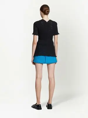 Proenza Schouler White Label Tweed Knitted Mini Skirt - Blue