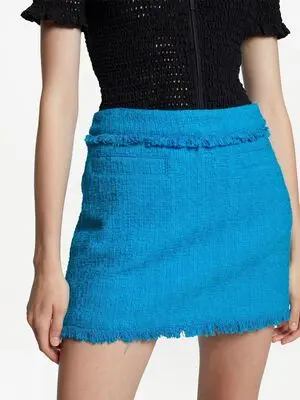 Proenza Schouler White Label Tweed Knitted Mini Skirt - Blue