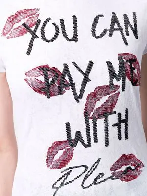 Philipp Plein Rhinestone-embellished T-shirt - White