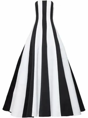 strapless black and white striped dress white and black striped dresses Lady Black Tie - 26308 - Ava Presley