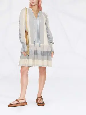 TWINSET Short Striped Gauze Dress