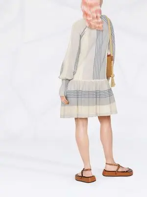TWINSET Short Striped Gauze Dress