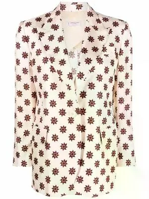 Alberto Biani Geometric-pattern Blazer - Neutrals