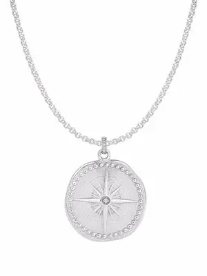 DOWER & HALL True North Diamond Pendant Necklace - Silver