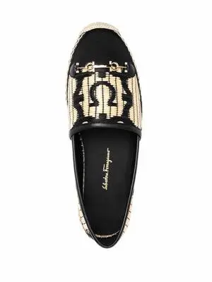FERRAGAMO Logo Embroidered Espadrilles