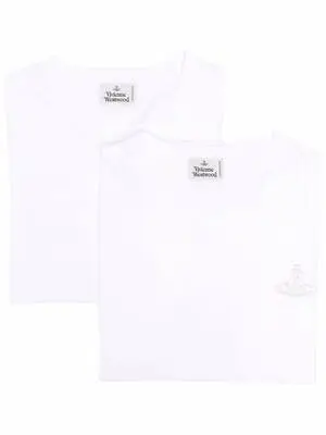 VIVIENNE WESTWOOD Pack-of-two Orb Logo-print T-shirt - White