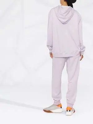 Nanushka Logo-embroidered Organic Cotton Hoodie - Purple