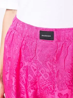 Balenciaga Logo-patch High-waisted Shorts - Pink