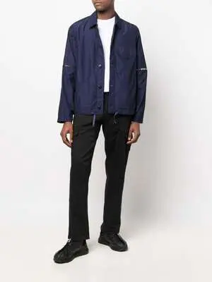 Stone Island Detachable-sleeves Logo-print Shirt Jacket