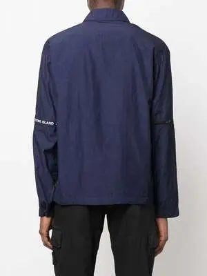 Stone Island Detachable-sleeves Logo-print Shirt Jacket
