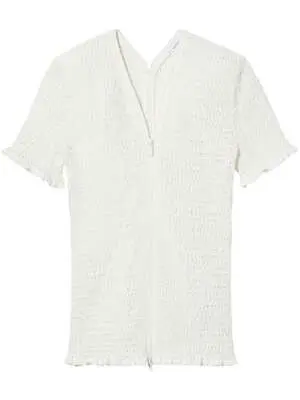 Proenza Schouler White Label Crochet Zip-front Blouse