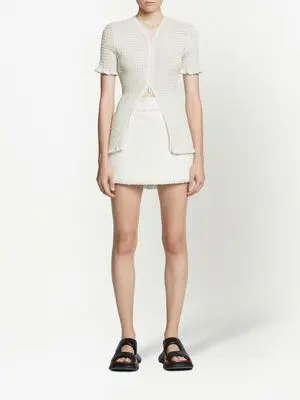 Proenza Schouler White Label Crochet Zip-front Blouse