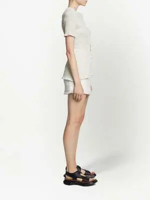 Proenza Schouler White Label Crochet Zip-front Blouse