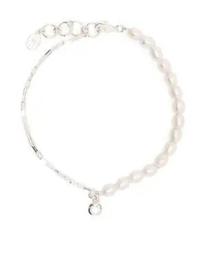 DOWER & HALL Pearl-detail Charm Bracelet - Neutrals