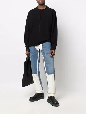 DIESEL® Paneled Straight-leg Jeans