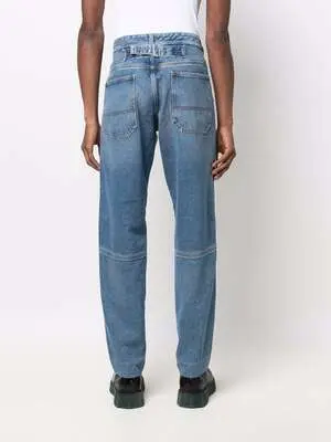 DIESEL® Paneled Straight-leg Jeans