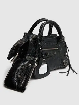 Balenciaga Xs Neo Cagole Leather Shoulder Bag
