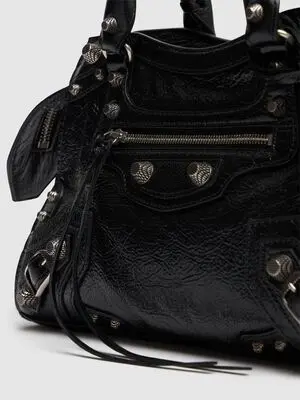 Balenciaga Xs Neo Cagole Leather Shoulder Bag
