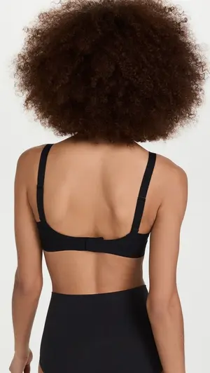 Commando Butter Soft Support Back Closr Bralette - Black