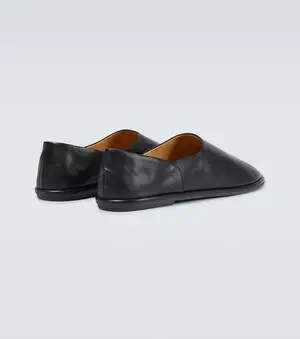 THE ROW Canal Slip-on Leather Shoes - Black