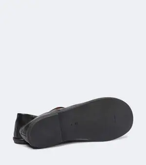 THE ROW Canal Slip-on Leather Shoes - Black