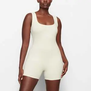 SKIMS SKIMS Cotton Rib Onesie Bone