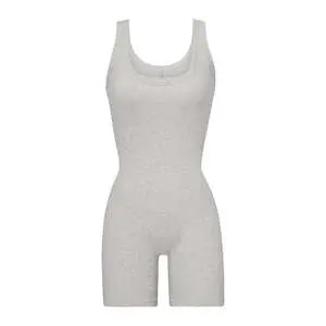 SKIMS SKIMS Cotton Rib Onesie Gray