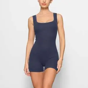 SKIMS SKIMS Cotton Rib Onesie Navy