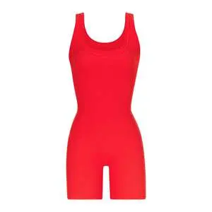 SKIMS SKIMS Cotton Rib Onesie Ruby
