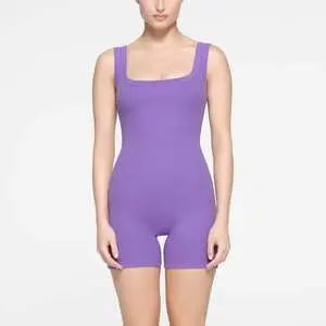 SKIMS SKIMS Cotton Rib Onesie Ultra Violet